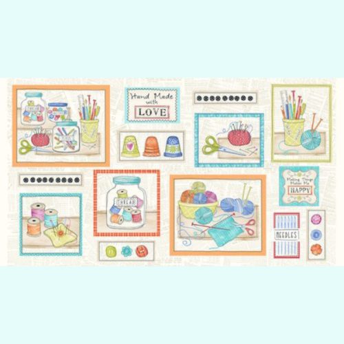 Handmade With Love Panel | The Quilters Closet