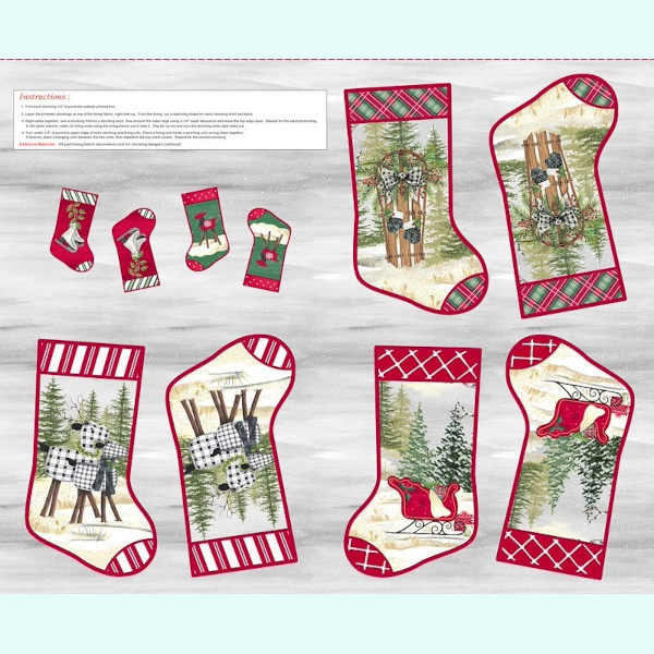 It’s Christmas Time Stocking Panel | The Quilters Closet